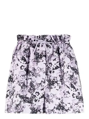 REMAIN BIRGER CHRISTENSEN Paperbag Waist Abstract Pattern Shorts