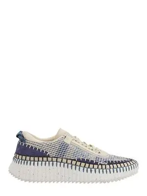 Chloé Chloe Nama Stitch Walking Sneakers Cosmic Blue