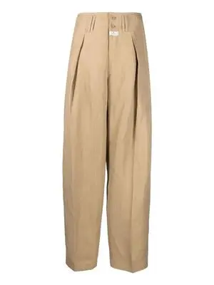 Etro Wide-Leg Tailored Trousers Brown