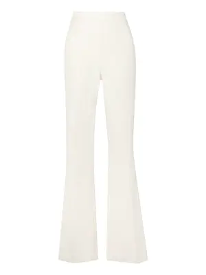 Safiyaa Alexa Stretch-crepe Flared Pants - Ivory