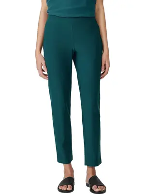 Eileen Fisher Eileen Fisher Slim Ankle Stretch Crepe Pants Aegean