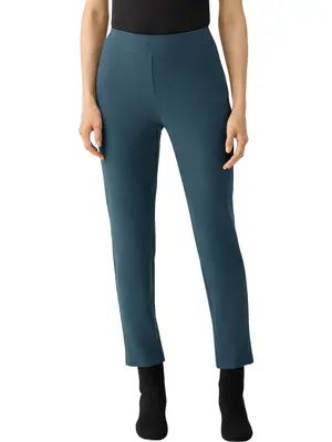 Eileen Fisher Eileen Fisher Slim Ankle Stretch Crepe Pants Alpine