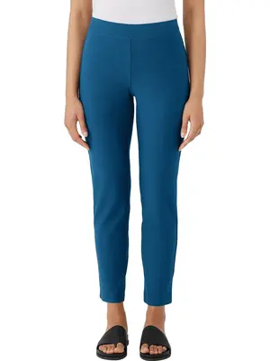 Eileen Fisher Eileen Fisher Slim Ankle Stretch Crepe Pants Atlantis