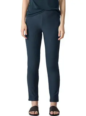 Eileen Fisher Eileen Fisher Slim Ankle Stretch Crepe Pants Deep Adriatic