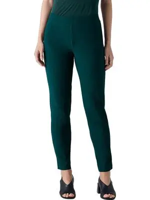 Eileen Fisher Eileen Fisher Slim Ankle Stretch Crepe Pants Fir