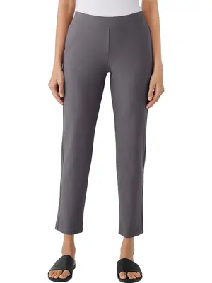 Eileen Fisher Eileen Fisher Slim Ankle Stretch Crepe Pants Meteor