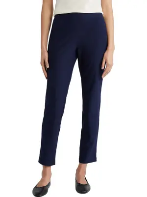 Eileen Fisher Eileen Fisher Slim Ankle Stretch Crepe Pants Midnight