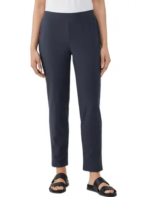 Eileen Fisher Eileen Fisher Slim Ankle Stretch Crepe Pants Nocturne