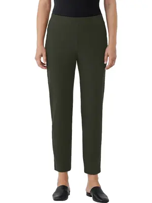 Eileen Fisher Eileen Fisher Slim Ankle Stretch Crepe Pants Woodland