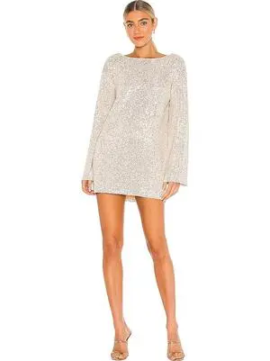 LOVERS AND FRIENDS Coco Tunic Mini Dress - Silver