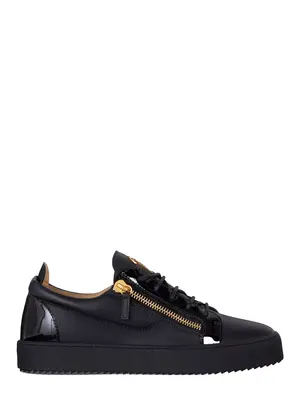 GIUSEPPE ZANOTTI Frankie Double-zip Low-top Sneakers - Black