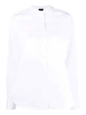 Aspesi Band-collar Cotton Shirt - White