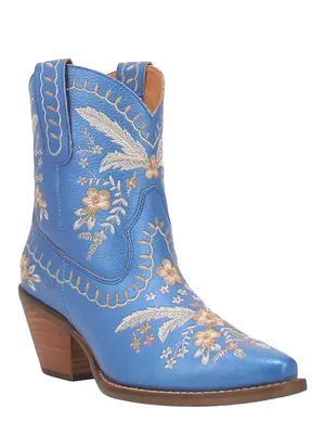 DINGO Dingo Primrose Western Boots Blue Metallic