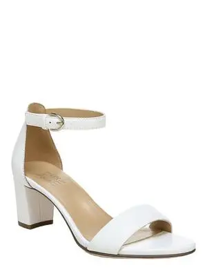 Naturalizer Naturalizer Vera Ankle Strap Sandals White Leather