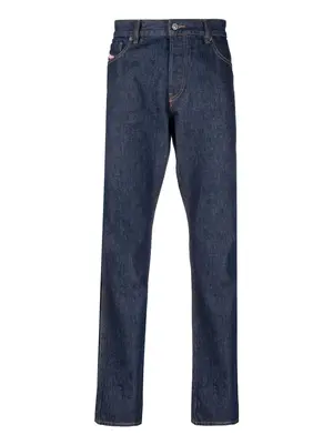 DIESEL High-rise Straight-leg Jeans - Blue