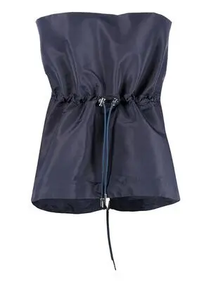 Alexander McQueen Asymmetric Drawstring Top - Blue