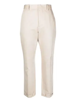 Marni Cropped Straight-leg Trousers - Neutrals