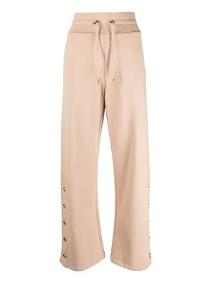 Balmain Side-button Detail Trousers - Neutrals
