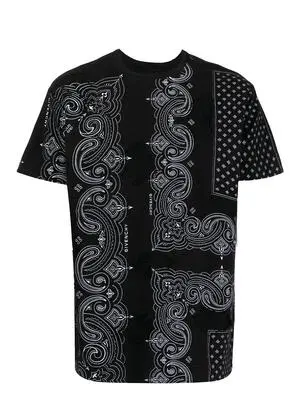 Givenchy Distressed-effect Bandana-print T-shirt - Black