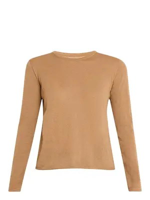 Majestic Filatures Majestic Filatures Machine Washable Cashmere Pullover Camel