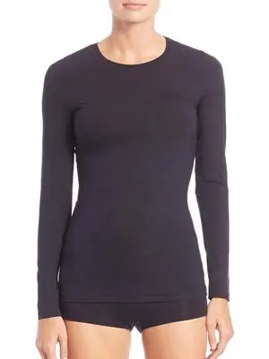 Hanro Soft Touch Long-sleeve Top - Black