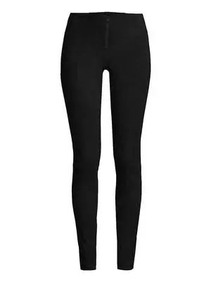 ALICE + OLIVIA Women's Suede Legging Pants - Black
