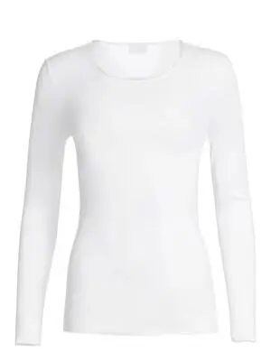 Hanro Cotton Seamless Long-sleeve Top - Black
