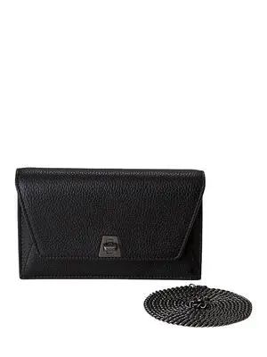 Akris Mini Anouk Envelope Leather Crossbody Bag - Black