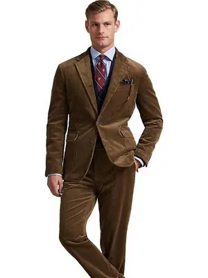Ralph Lauren Stretch Corduroy Suit Trousers - Montana Brown