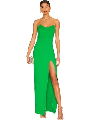 Superdown Ryleigh Strapless Maxi Dress - Green