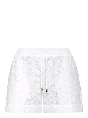 PHILIPP PLEIN Philipp Plein Logo-Embroidered Lace Shorts