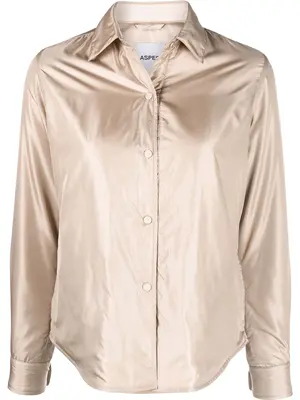 Aspesi Padded Shirt Jacket - Neutrals