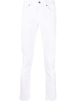 DONDUP Cropped Slim-cut Jeans - White