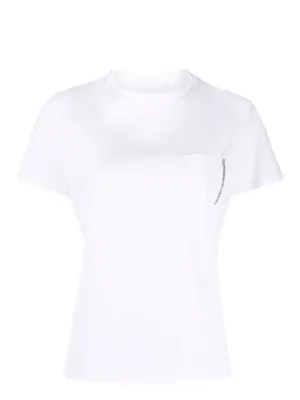 Fabiana Filippi Bead-detail Pocket T-shirt - White