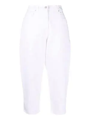 Fabiana Filippi Cropped Tapered Trousers - White
