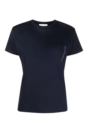 Fabiana Filippi Bead-detail T-shirt - Blue