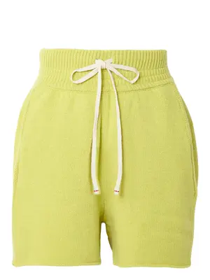 LES TIEN Yacht Organic Cashmere Shorts - Yellow
