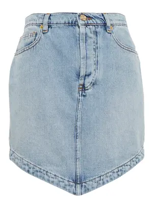 Alexandre Vauthier Asymmetric Denim Miniskirt - Blue