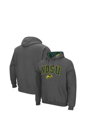 COLOSSEUM Ndsu Bison Arch And Logo Pullover Hoodie - Charcoal