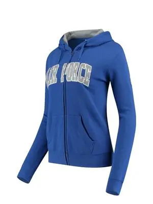 COLOSSEUM Air Force Falcons Arched Name Full-zip Hoodie - Royal