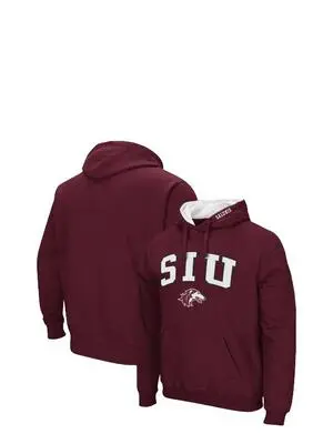 COLOSSEUM Southern Illinois Salukis Arch And Logo Pullover Hoodie - Maroon