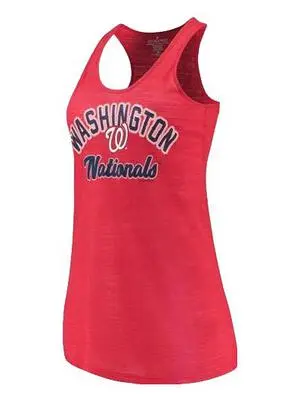 SOFT AS A GRAPE Washington Nationals Graphic Tank Top - Red