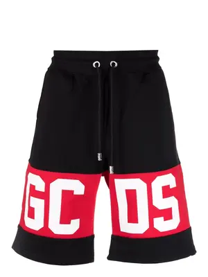 Gcds Logo Print Track Shorts - Black