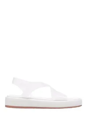 GIANVITO ROSSI Metropolis Flatform Sandals - White