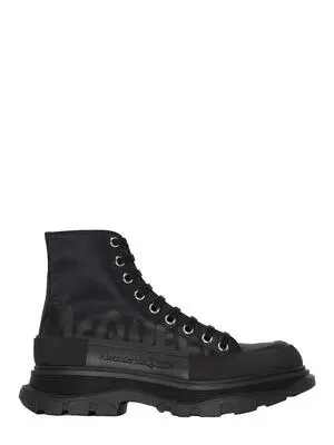 Alexander McQueen Tread Slick Lace-up Boots - Black