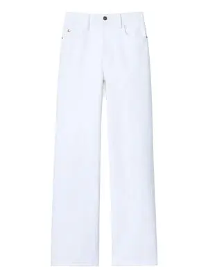 Lafayette 148 New York High-Rise Wide-Leg Jeans White