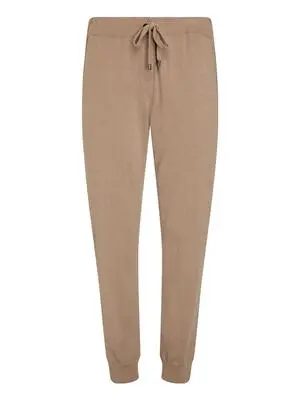 Brunello Cucinelli Bead-embellished Cashmere Track Pants - Sand