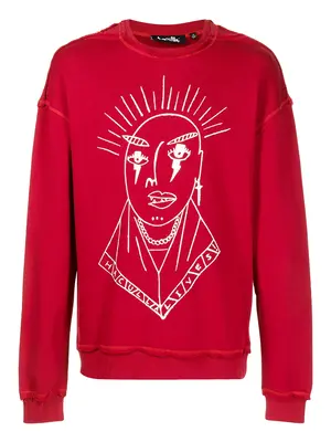 HACULLA. Logo-print Jumper - Red