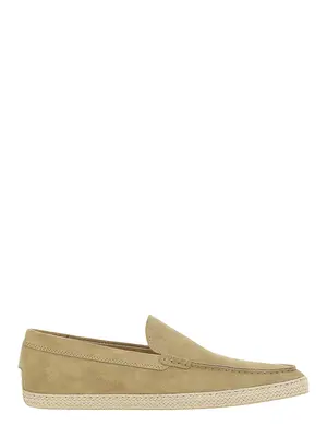 TOD'S Suede Tv Espadrilles Tan