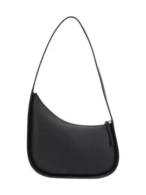 THE ROW Half Moon Leather Shoulder Bag - Black